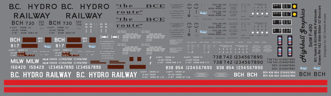 F-490 - BC Hydro Side Slider Decals – 3D Central