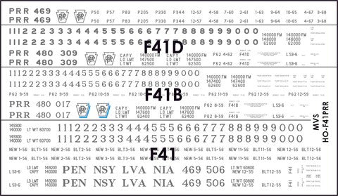 HO PRR F41 Flatcar Decals – 3D Central