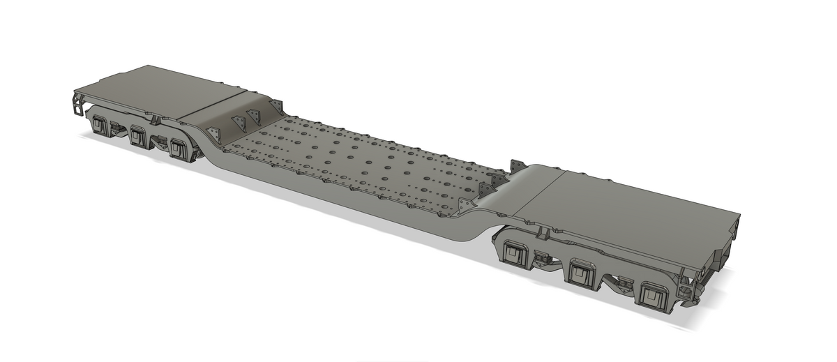 Reading FMd Depressed Center Flatcar with Tiedown holes – 3D Central