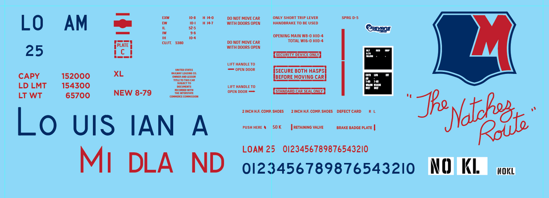 LOAM White Evans 5450 Boxcar Decals HO Scale – 3D Central